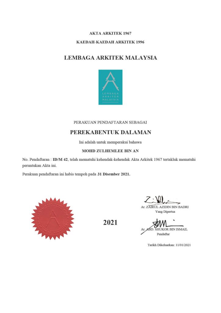 CERTIFICATES – Architect Design Alliance